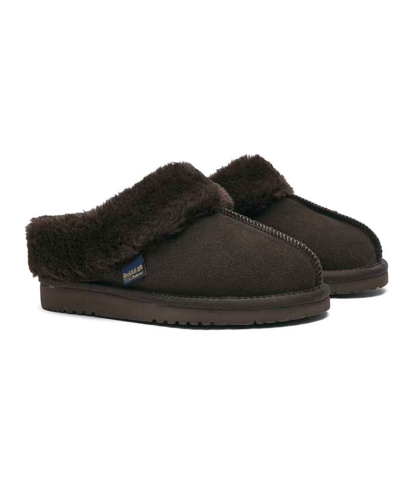 Rockfish Weatherwear รองเท้าเปิดส้น ORIGINAL WINTER FUR MULE สีชอคโกแลต ...
